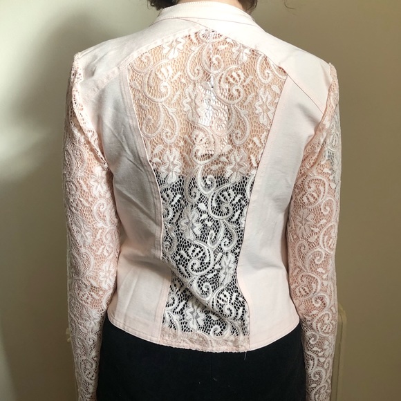 Candie's | Jackets & Coats | Nwt Candies Pastel Pink Lace Jacket ...